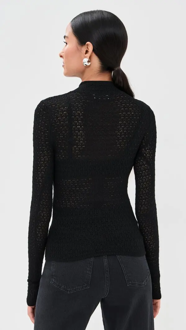 Sablyn Marlo Lace-like Fitted Tee
