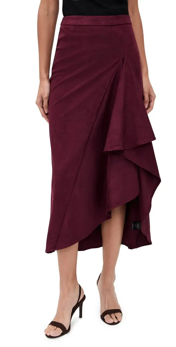 Line & Dot Valen Faux Suede Skirt