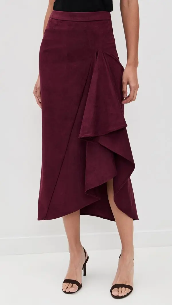 Line & Dot Valen Faux Suede Skirt