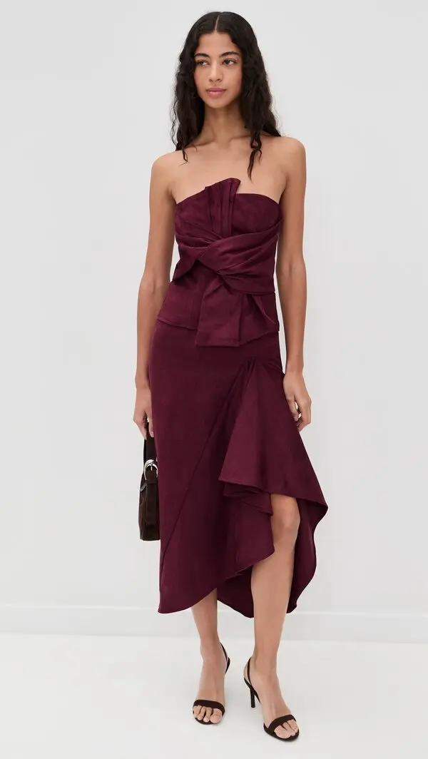 Line & Dot Valen Faux Suede Skirt