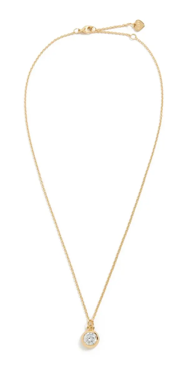 HART Bezel Charm Necklace - Gold