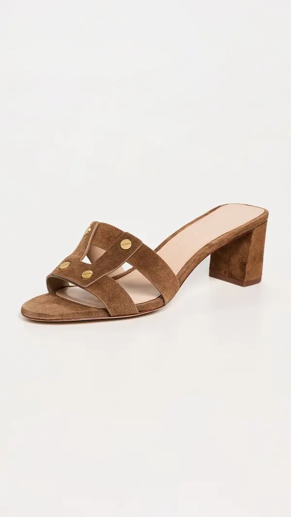 Veronica Beard Via Suede Block Heel Sandals