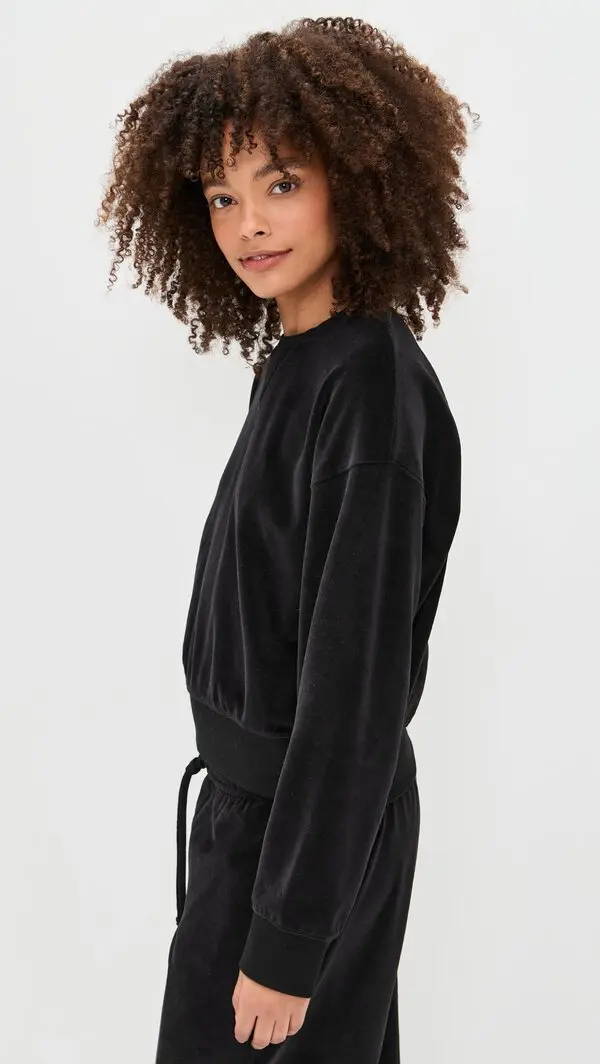 ATM Anthony Thomas Melillo Velour Crew Neck Sweatshirt