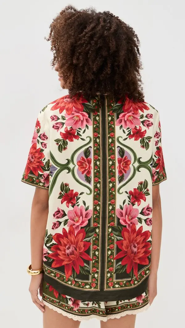 Farm Rio Floral Print Shirt