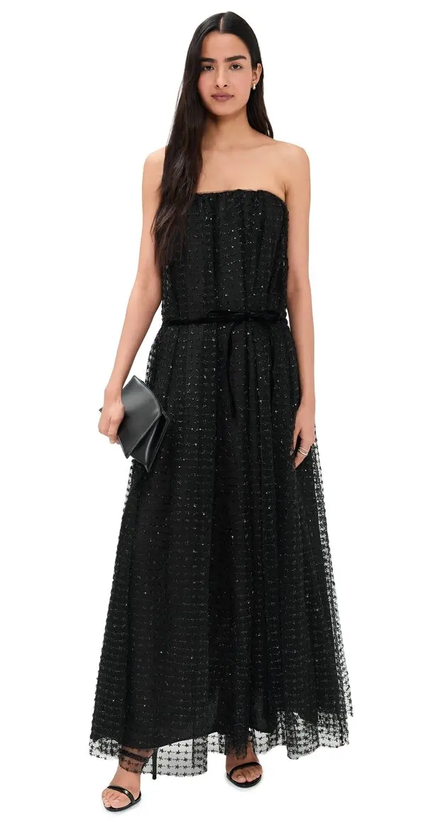 Staud Faye Sequined Maxi Dress