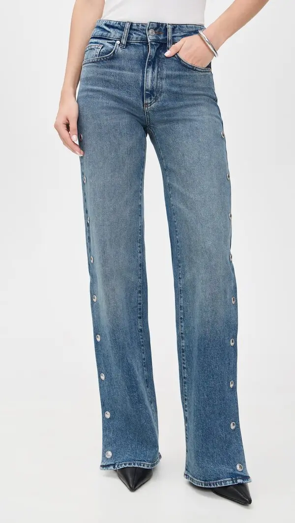 Paige Sasha Side Seam Snap Jeans