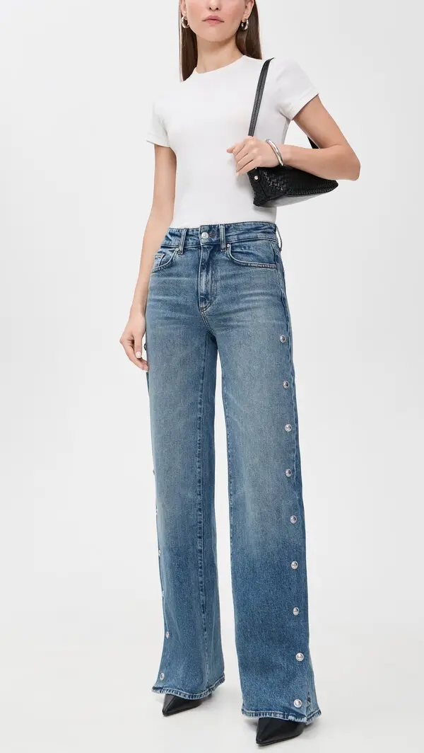 Paige Sasha Side Seam Snap Jeans