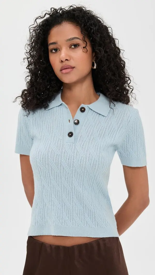 THE GARMENT Cable Knit Mini Polo