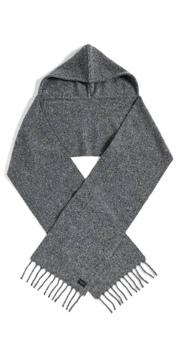Rag & Bone Amy Hooded Scarf - Charcoal
