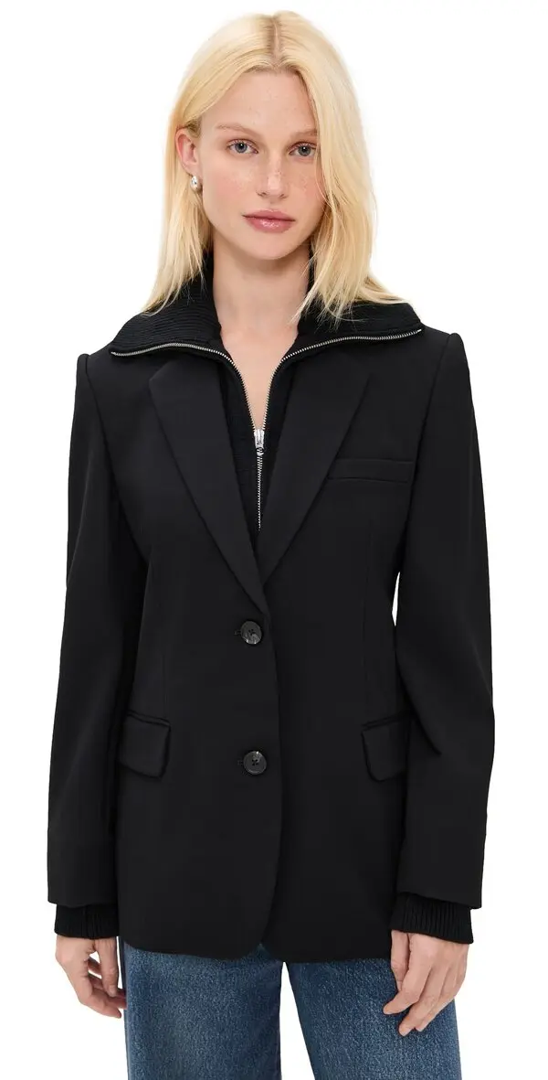 Rag & Bone Frank Ponte Blazer - Black