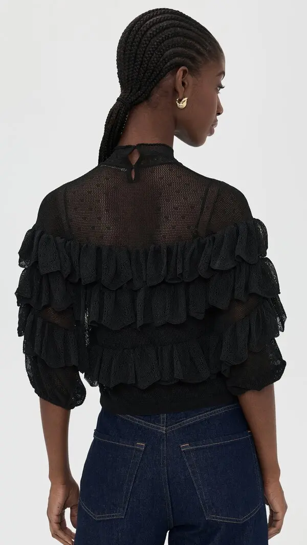 Ulla Johnson Corinna Top With Tiered Ruffles