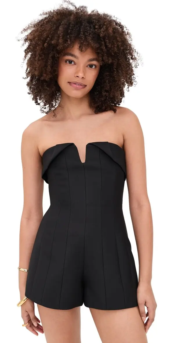 Alexis Chelya Sleeveless Romper - Black