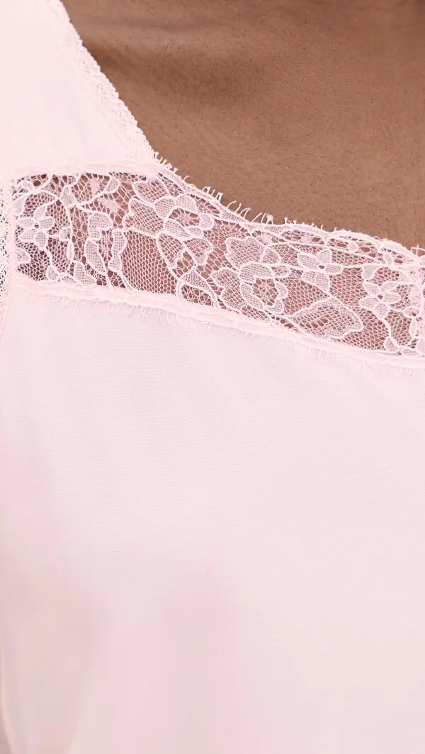 MAISON MARGIELA Lace-trimmed Chevron Tank