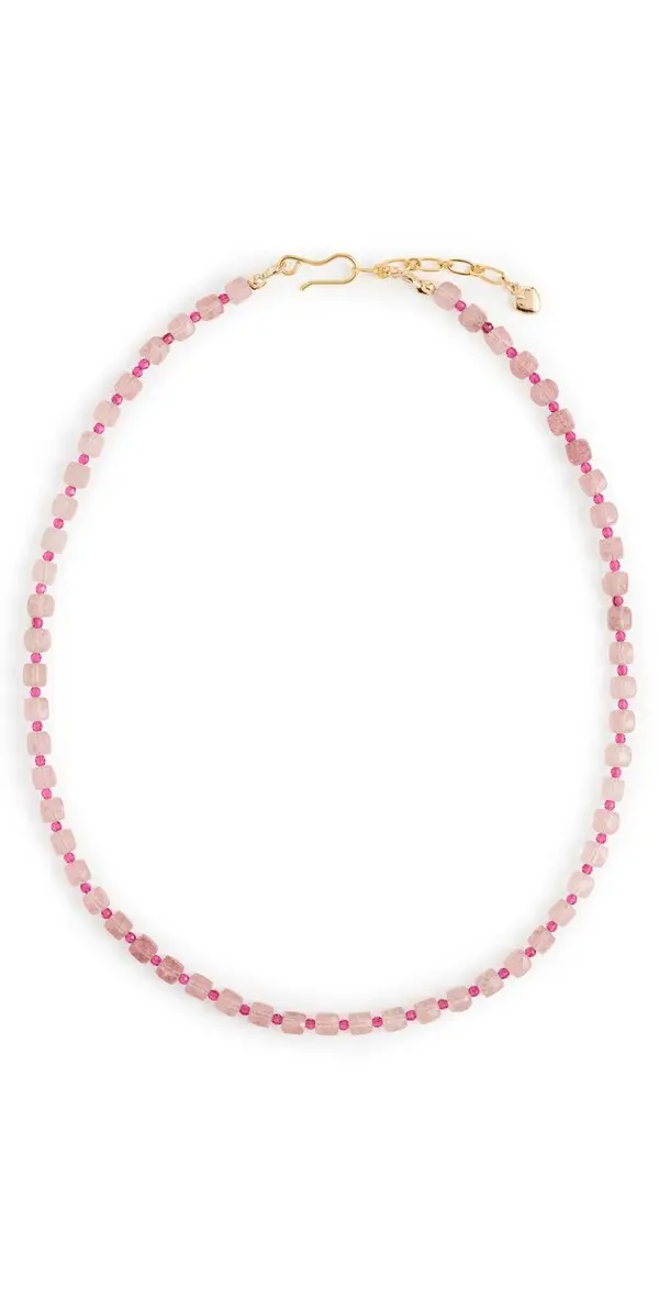 Brinker & Eliza Doe Necklace - Strawberry Quartz