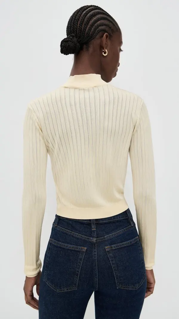 FRAME Crop Fitted Turtleneck