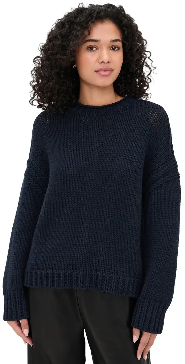 LA LIGNE Chunky Knit Crewneck Sweater