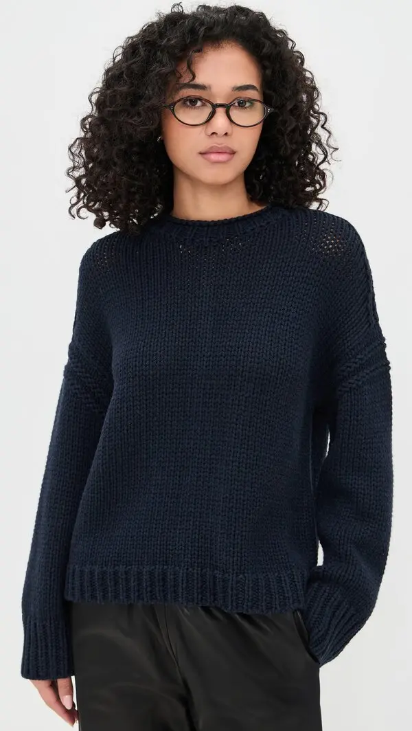 LA LIGNE Chunky Knit Crewneck Sweater