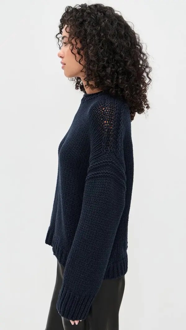 LA LIGNE Chunky Knit Crewneck Sweater