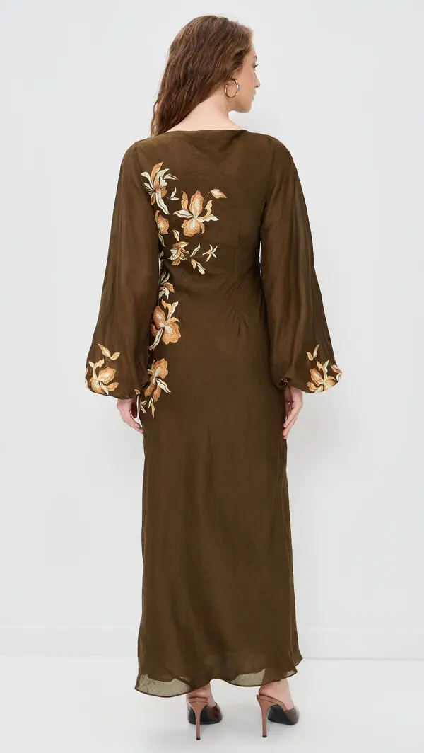 Hemant & Nandita Boat Neck Maxi Dress