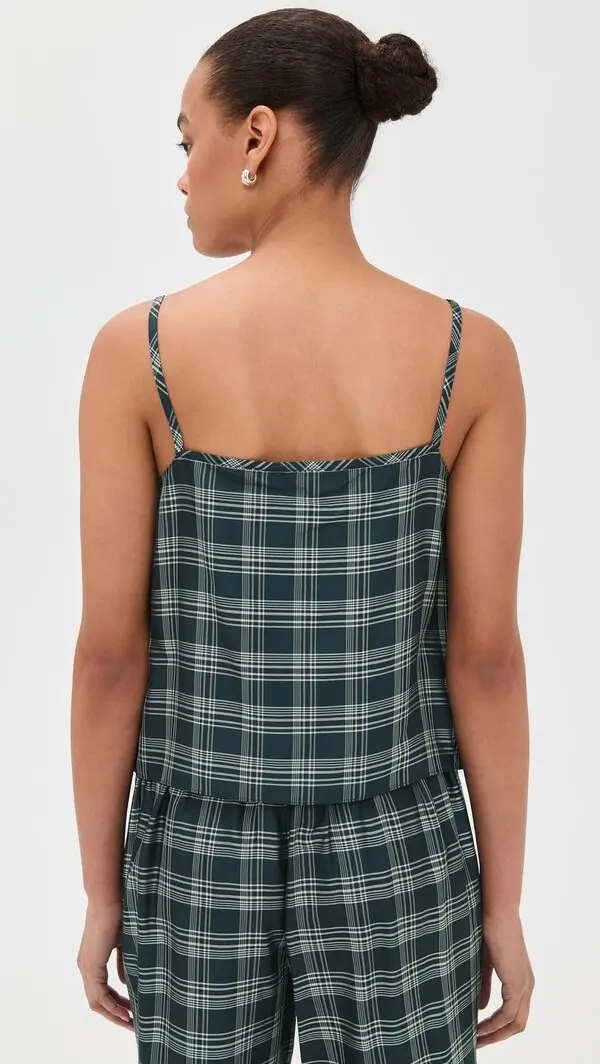 Theory Sleeveless Plaid Top