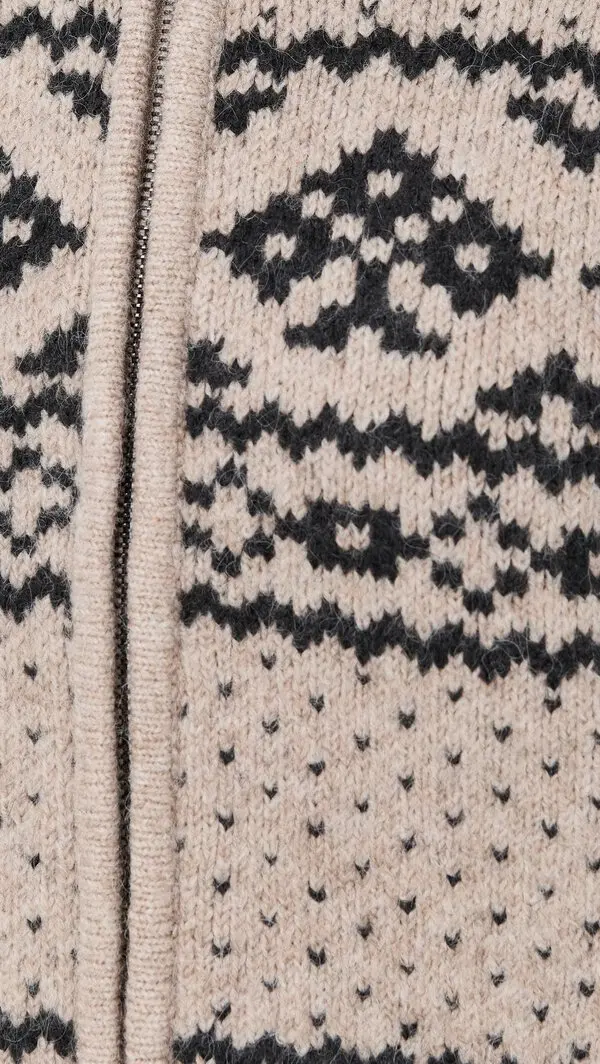 Z Supply Jacquard Knit Zip Cardigan