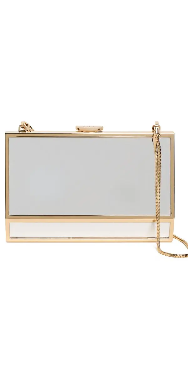 Simkhai Maddox Mirror Clutch - Gold