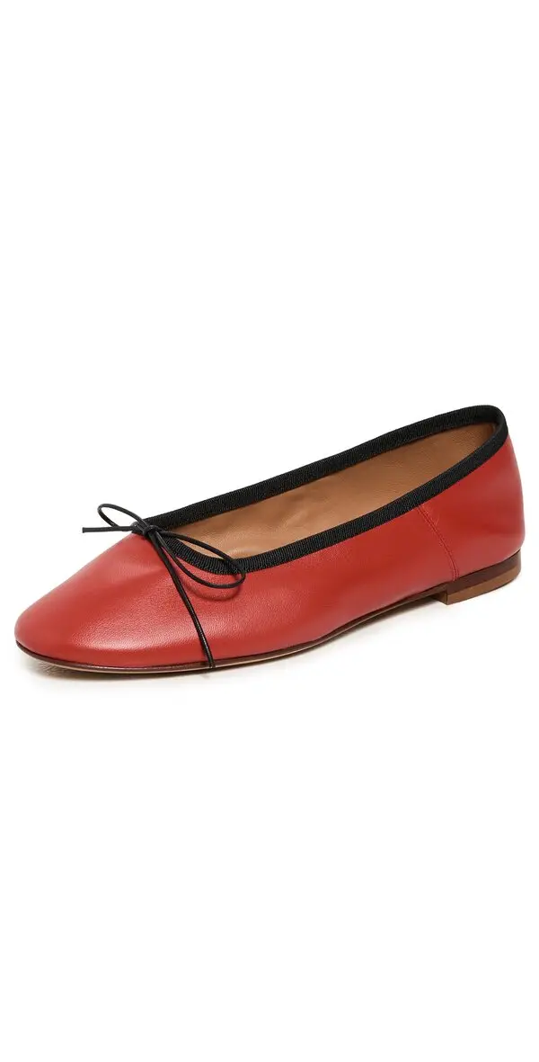 MANSUR GAVRIEL Dance Ballerina Flats - Pomodoro/black