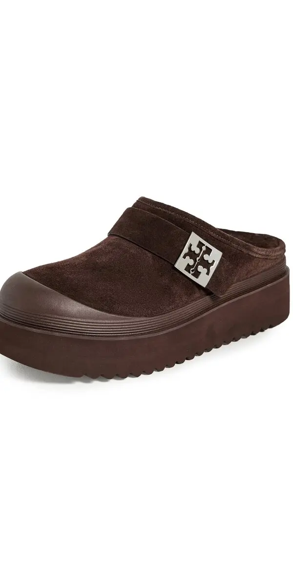 Tory Burch Mellow Shearling Platform Mules
