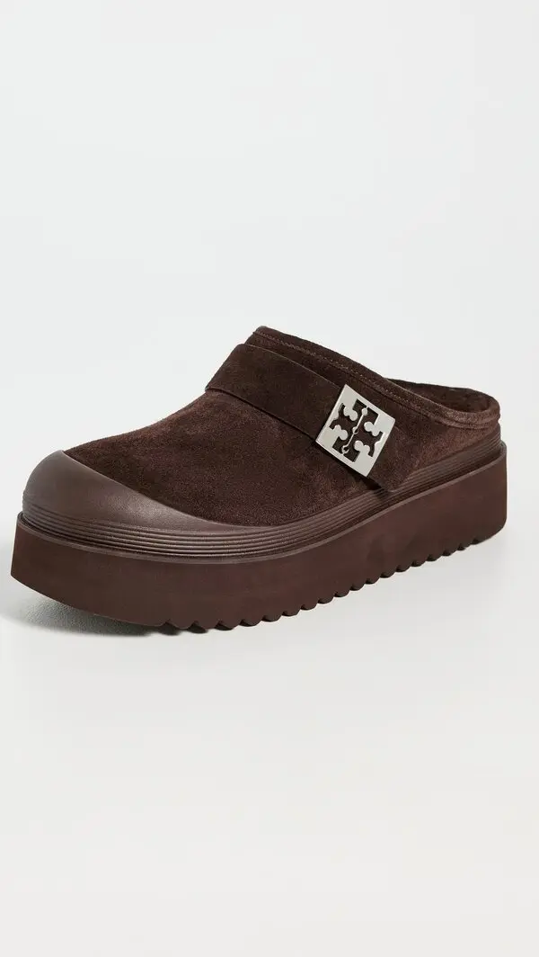 Tory Burch Mellow Shearling Platform Mules
