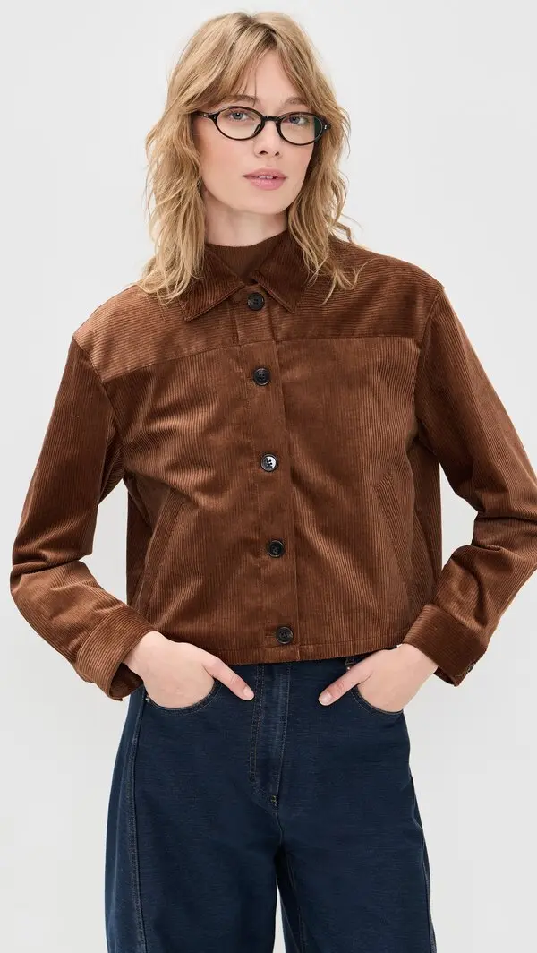 Theory Yoke Corduroy Shirt Jacket