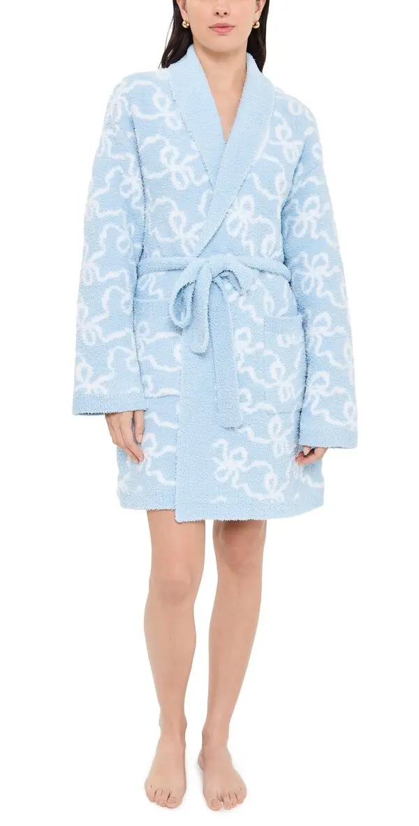 LoveShackFancy Indie Teddy Robe - Blue Moon