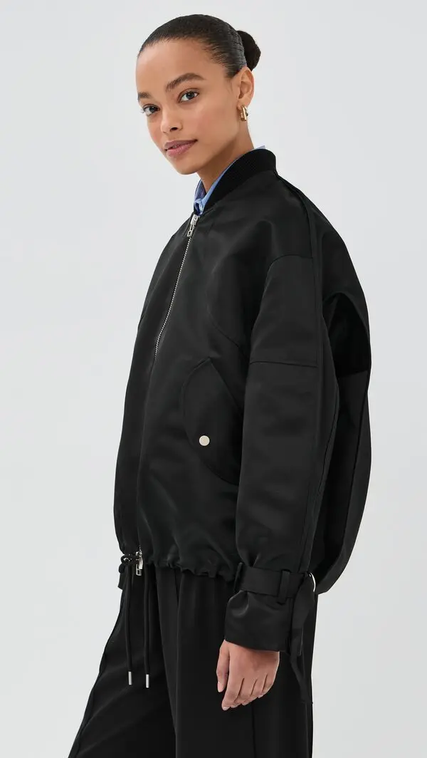 Co Satin Bomber Jacket