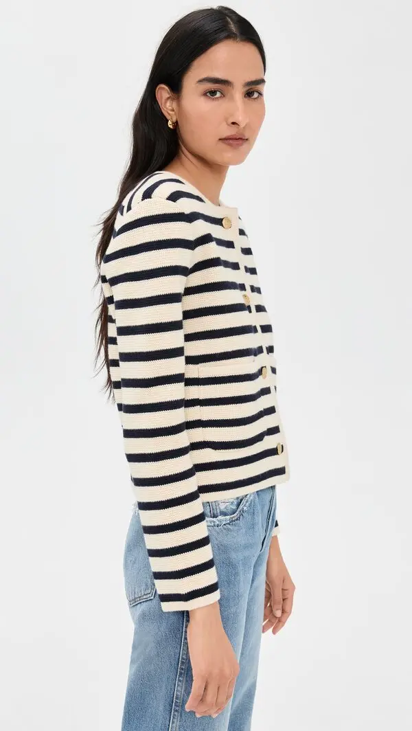 ALEX MILL Striped Sweater Jacket