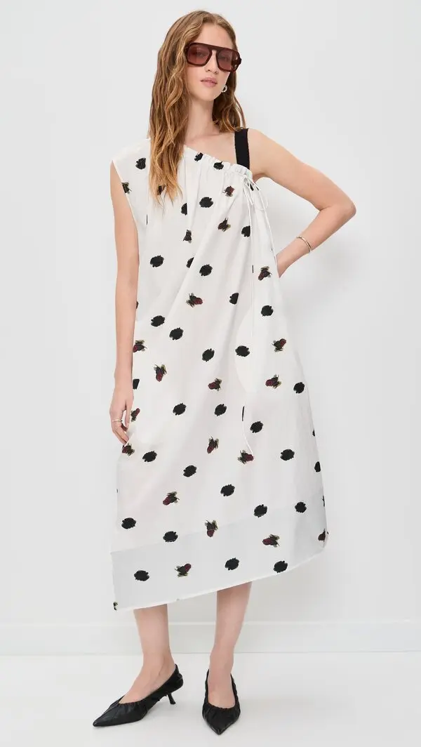 LEE MATHEWS Leila Polka-dot Print Dress