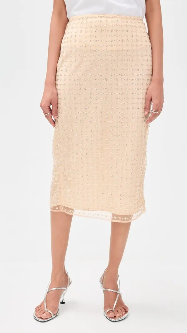 Staud Casey Sequin-embellished Skirt