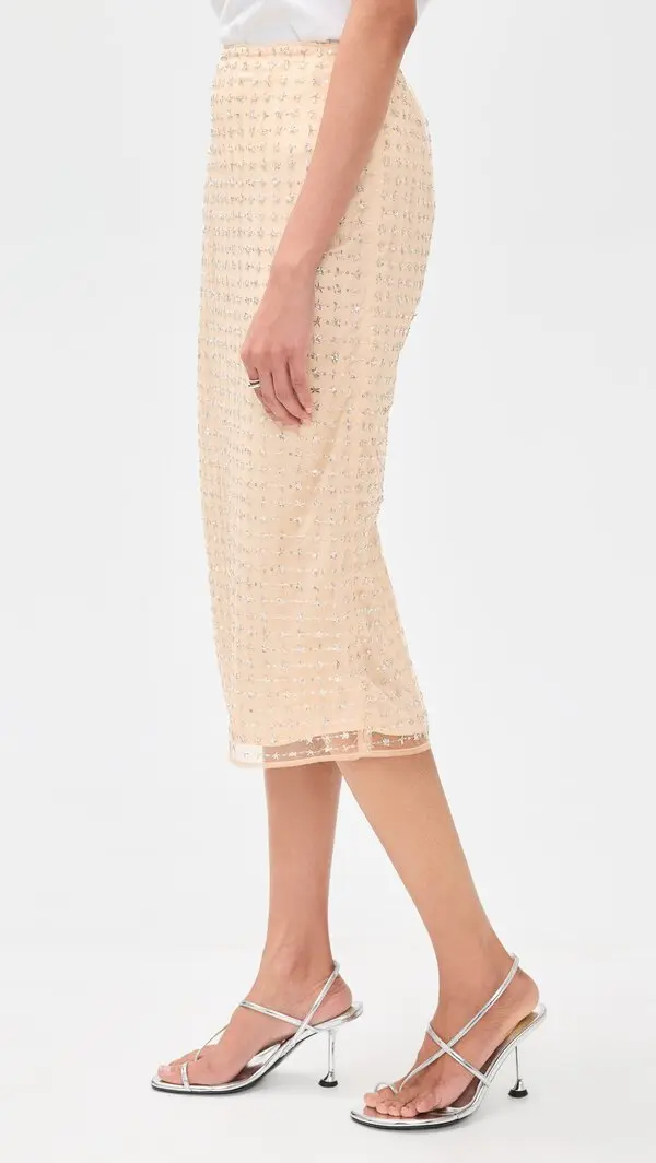 Staud Casey Sequin-embellished Skirt