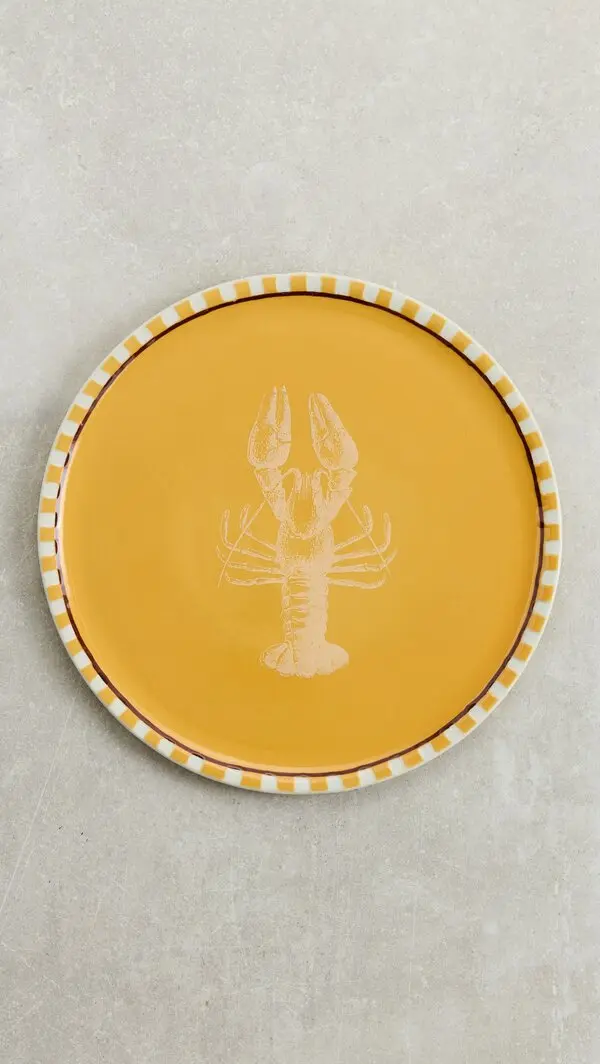 Carolina K Hand-painted Lobster Serving Plate