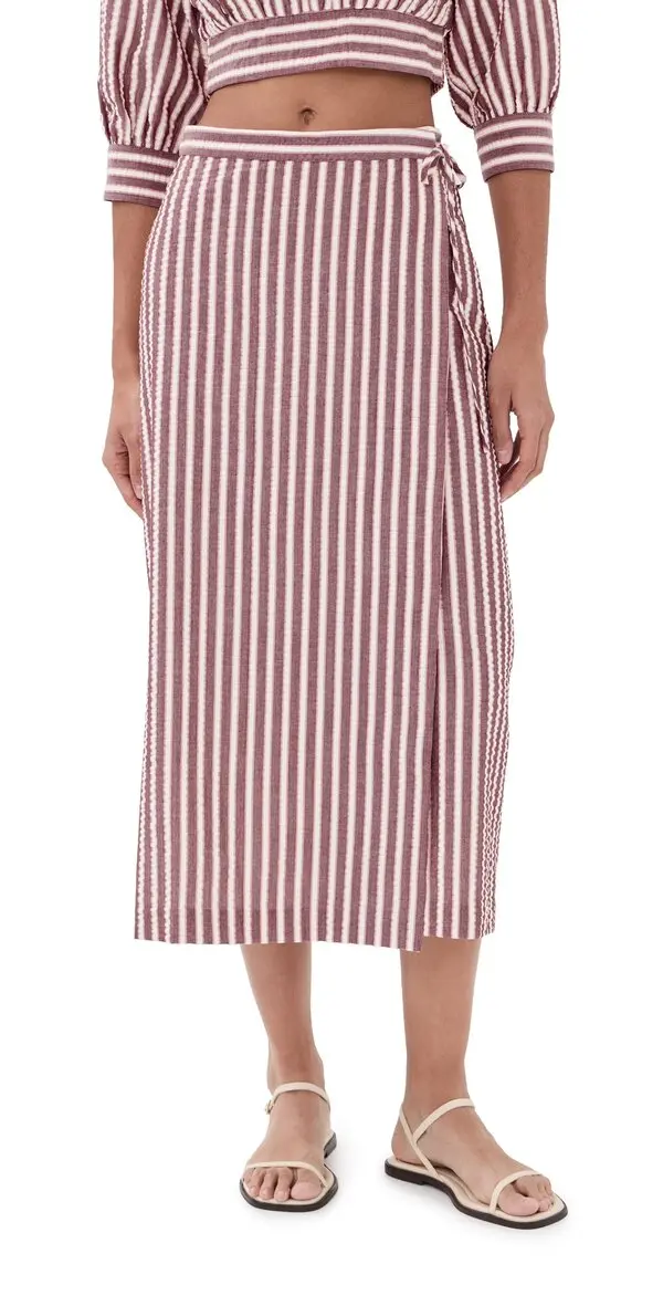 Simkhai Monty Wrap Midi Skirt