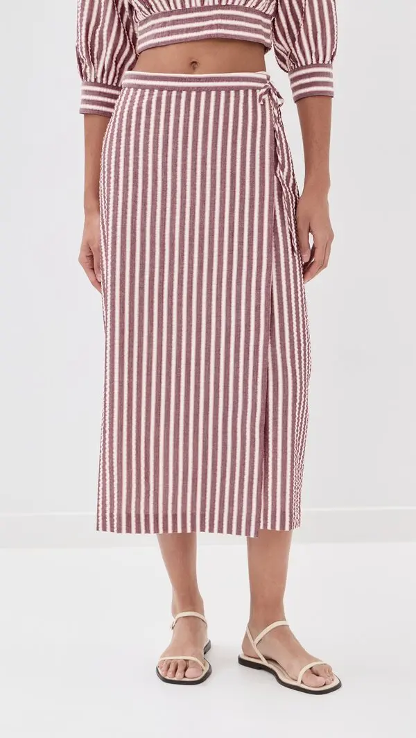 Simkhai Monty Wrap Midi Skirt