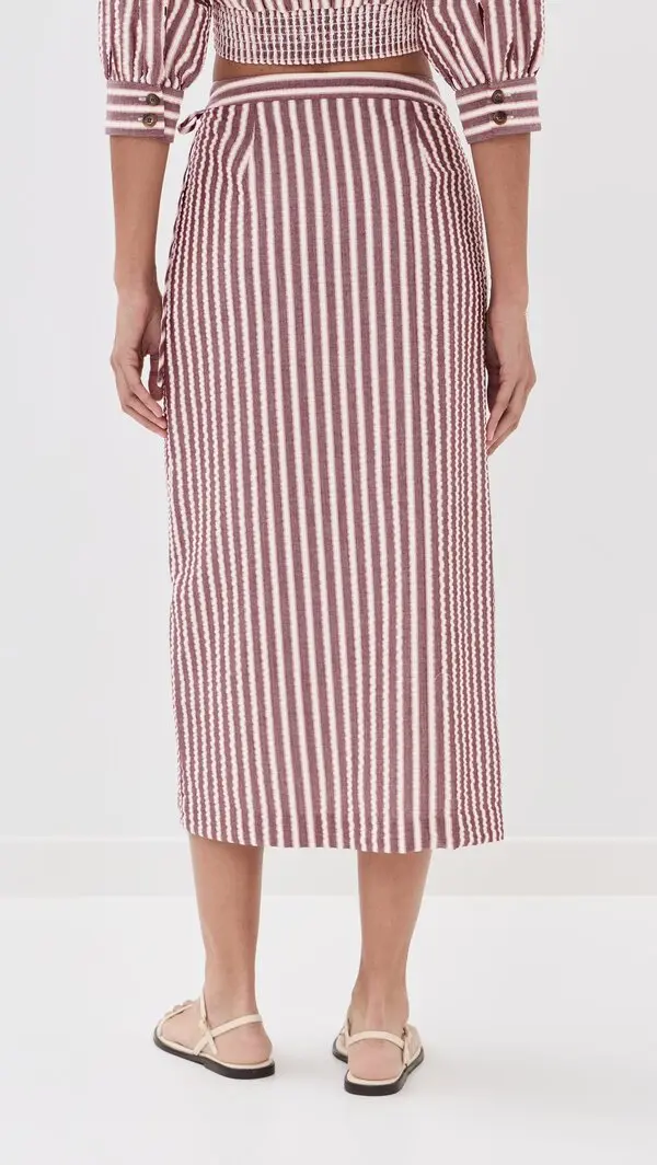 Simkhai Monty Wrap Midi Skirt