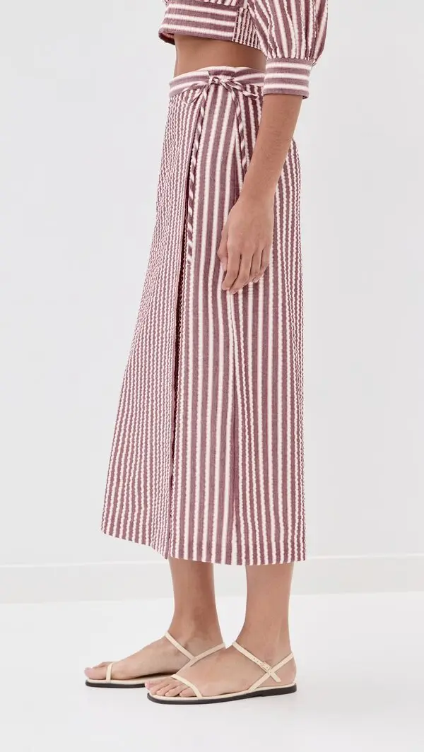 Simkhai Monty Wrap Midi Skirt