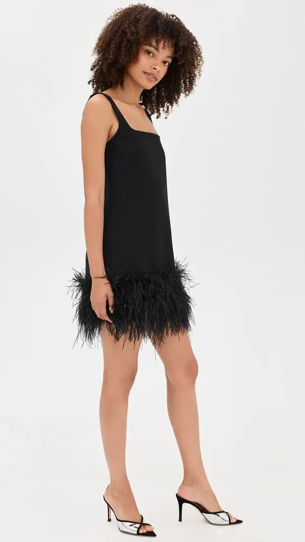 Tanya Taylor Barton Feather Mini Dress