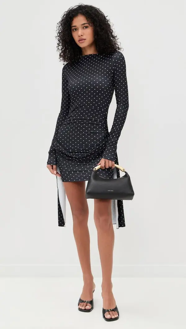 Lioness Polka-dot Mini Dress With Rosette