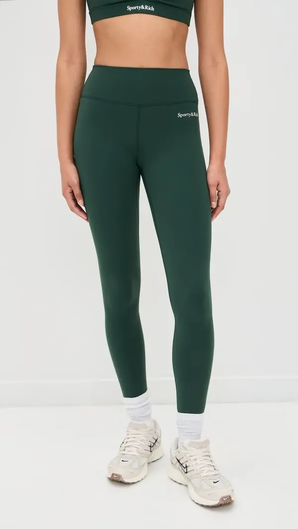 SPORTY & RICH Serif Logo Leggings