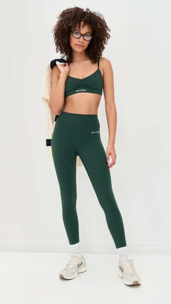 SPORTY & RICH Serif Logo Leggings