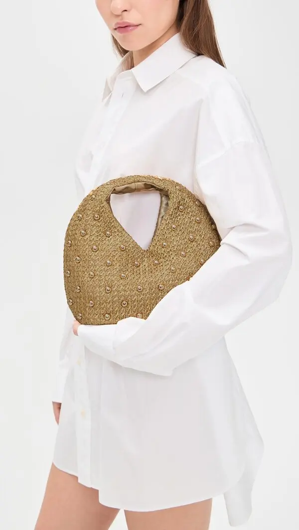 Dolce Vita Studded Raffia Bag
