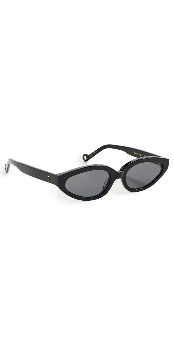 ELISA JOHNSON Cateye Sunglasses - Gloss Black