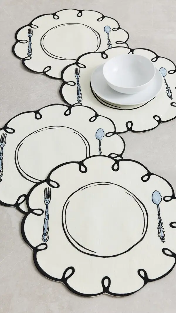 MISETTE Linen Embroidered Placemats
