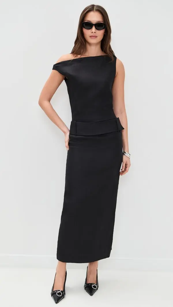 SIR. Raquel Off-shoulder Midi Dress