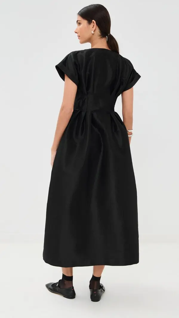 KIKA VARGAS Tsige Midi Dress - Black